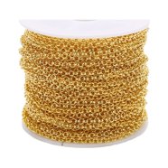 ALEXCRAFT 16.4Feet Gold Plated Brass Curb Chain Twisted Chunky Link ...