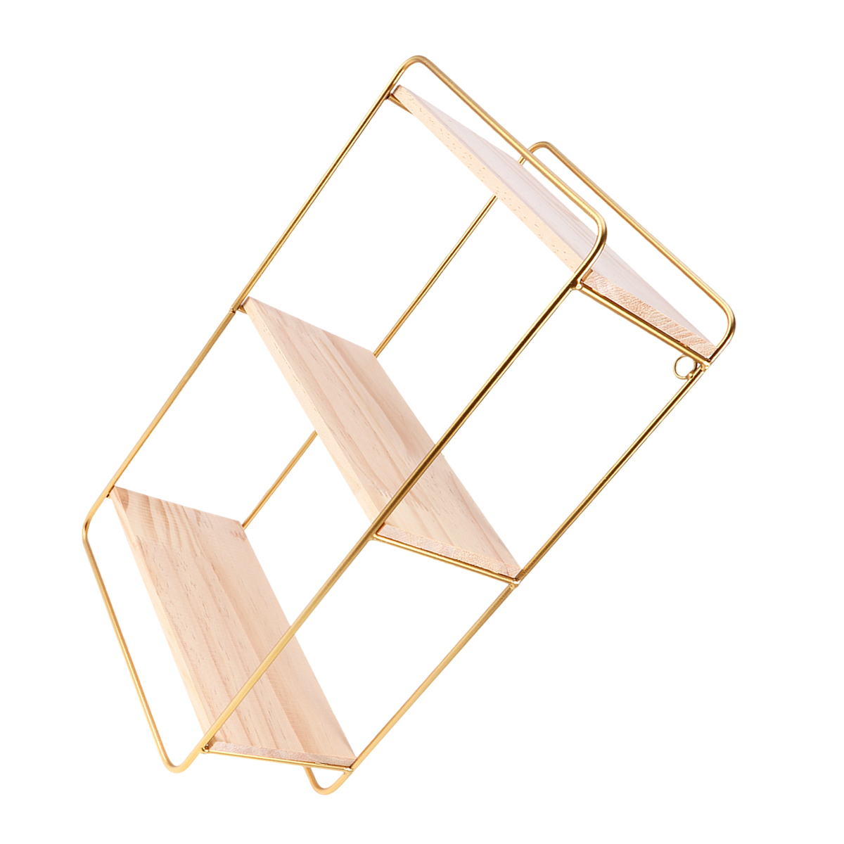 Shaped Storage Rack Crafts Book Shelves Floating Shelf Wall Three-layer ...