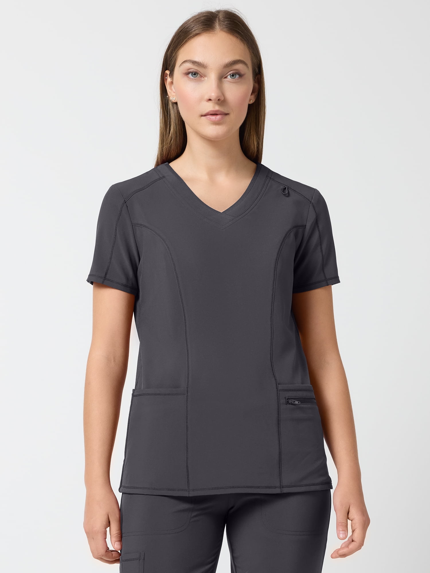 Scrubstar Performance Women’s Shaped Antimicrobial Mesh Panel V-Neck ...
