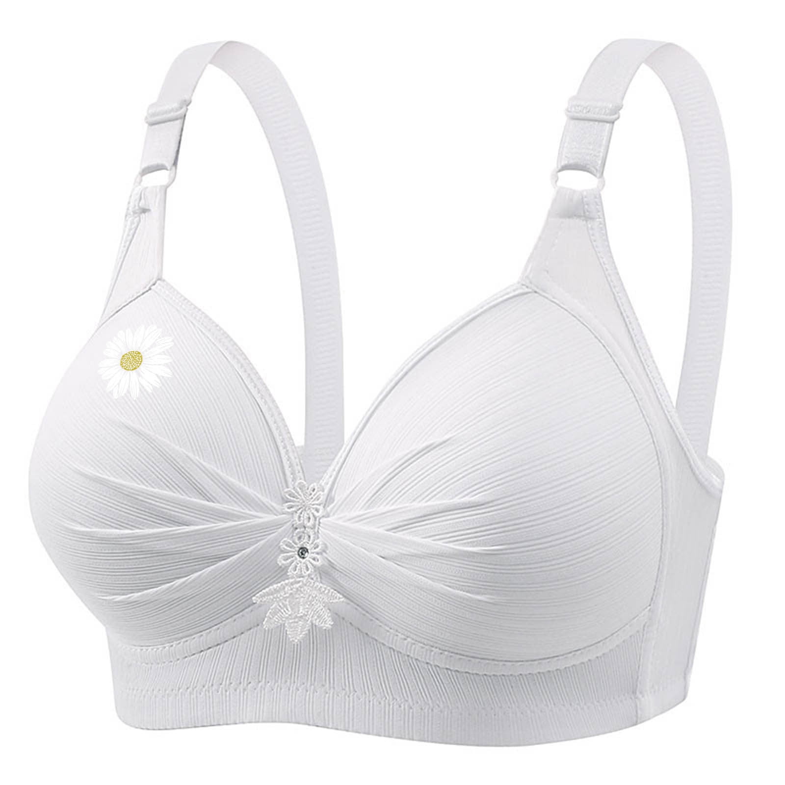 Shaper Bra Push up Woman's Push up Bra Printing Gathered Large Size ...