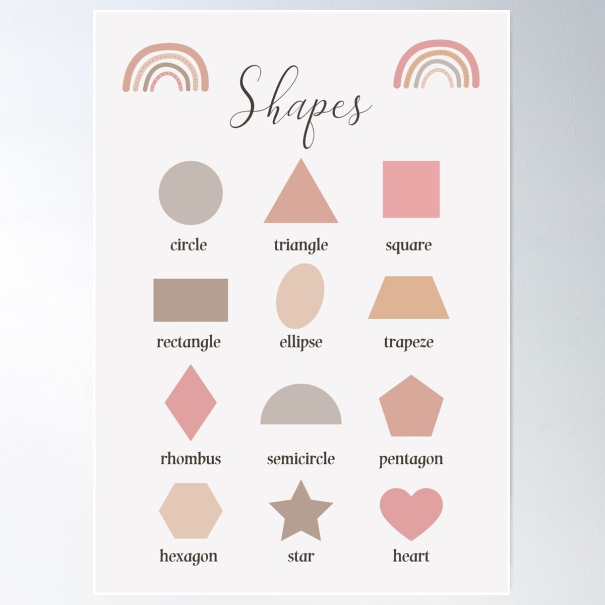 Shapes Beautiful Print For Little Kids - Educational Print - From ...