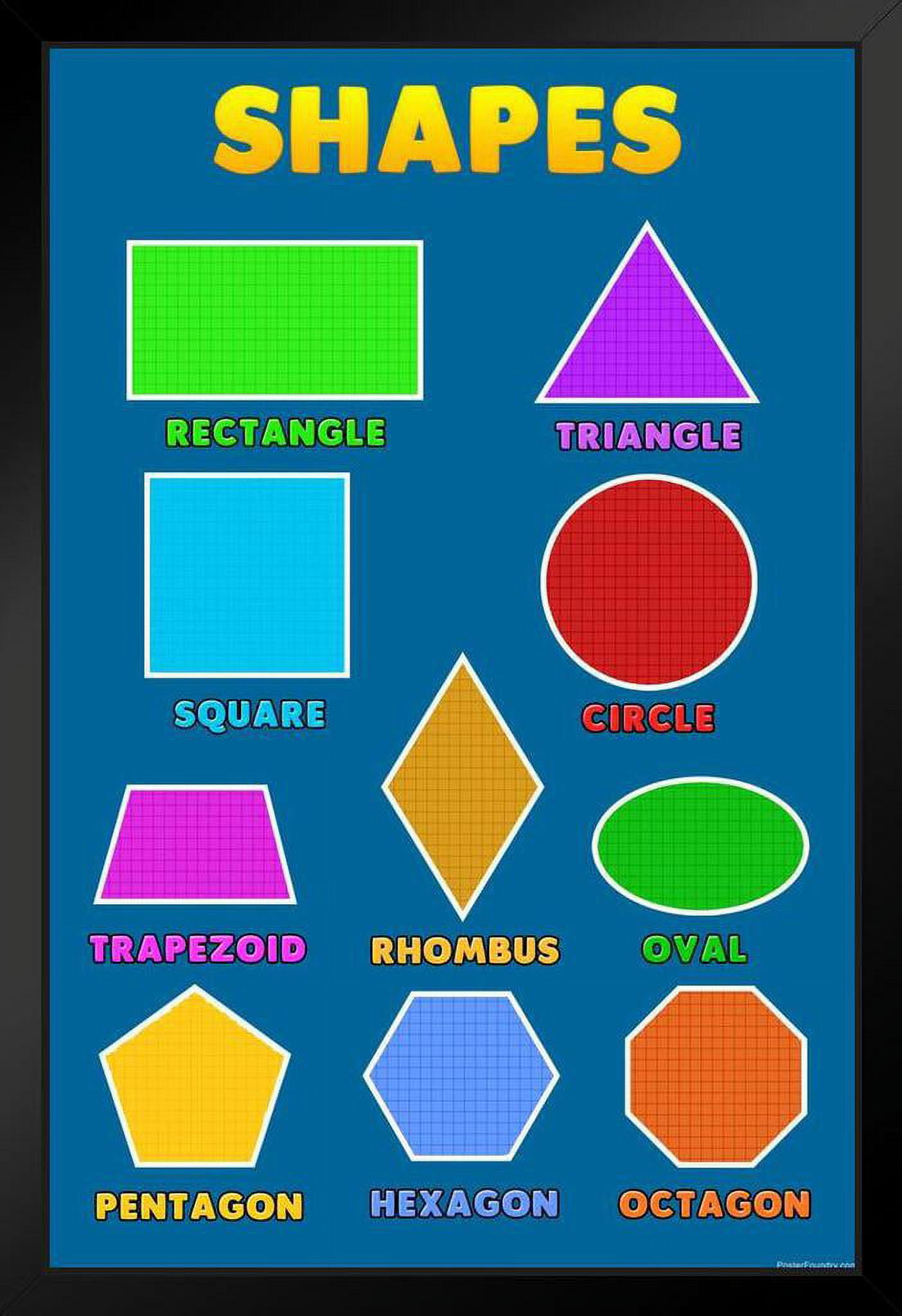 Shapes Chart Educational Rules Cool Wall Teacher Supplies For Classroom ...