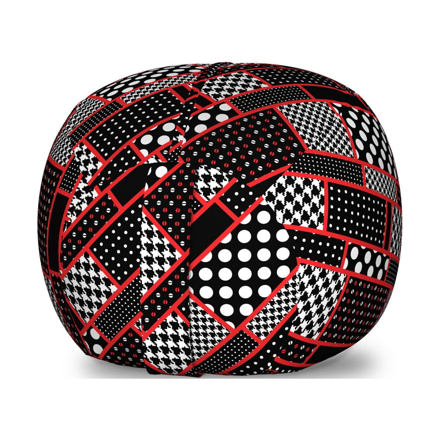 Shapes Storage Toy Bag Chair, Geometric Rectangle Frames Retro Patterns ...