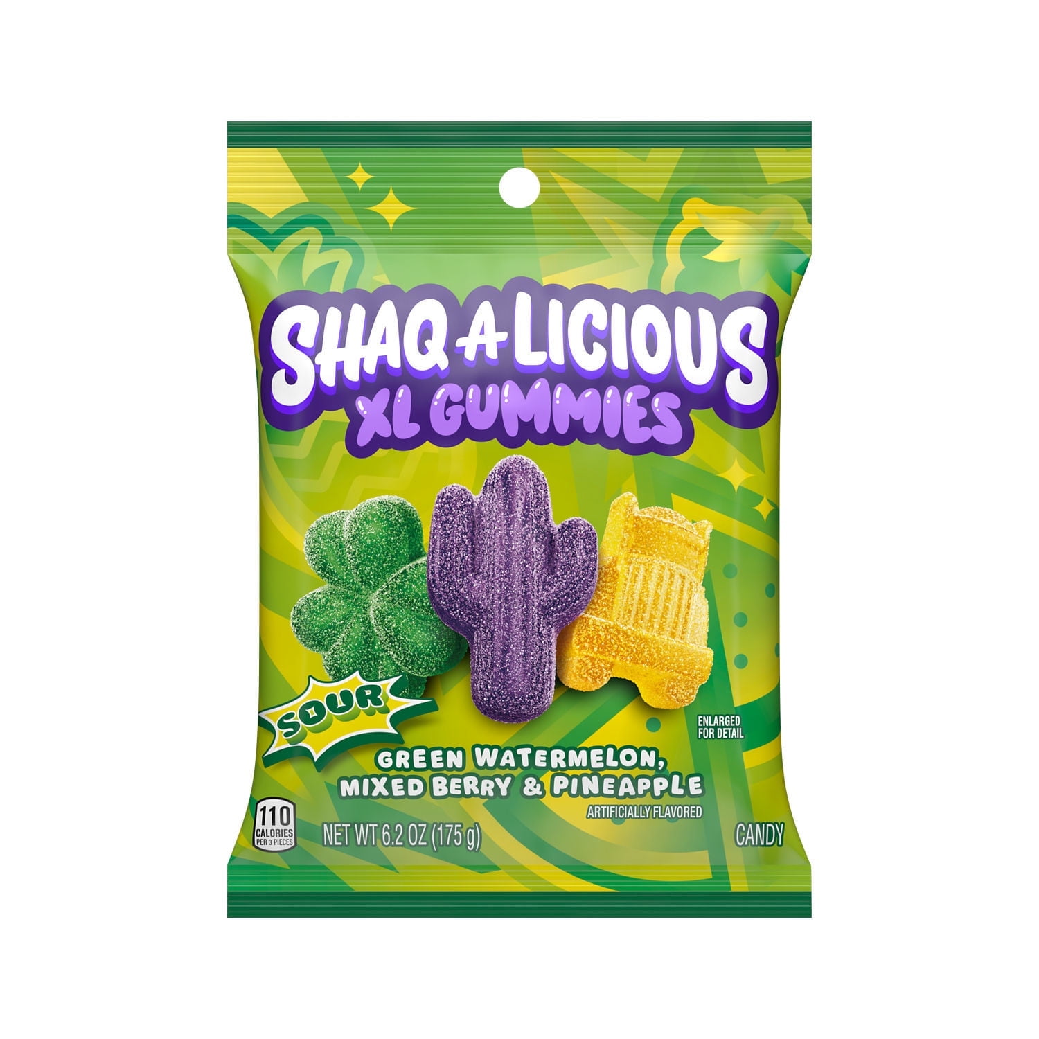 Shaq-A-Licious Pack Of 1 Gummies Sour Xl Chewy Candy - Walmart.com