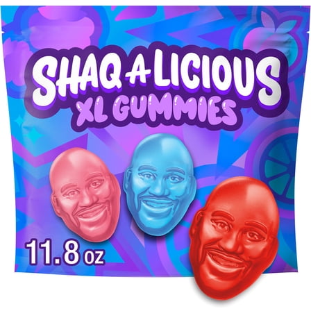 Shaq Shaq-A-Licious XL Gummies Sour Fruit Chewy Candy Assorted Flavors ...