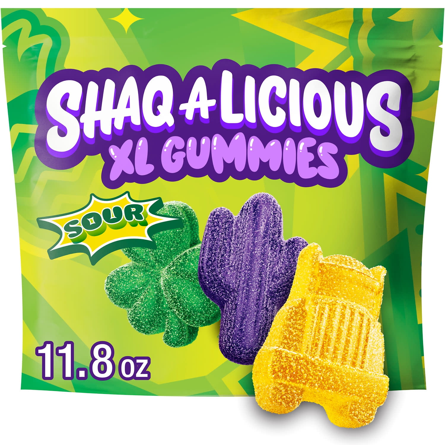 Shaq-A-Licious Xl Gummies Sour Chewy Candy, Bag 11.8 oz - Walmart.com