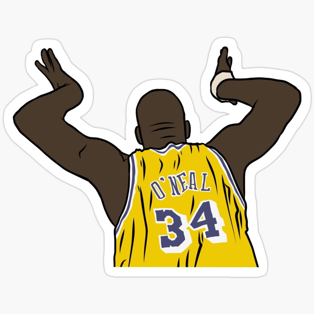 Shaq Celebration Sticker Phone Decal Water Bottle Stickers Car Decals ...