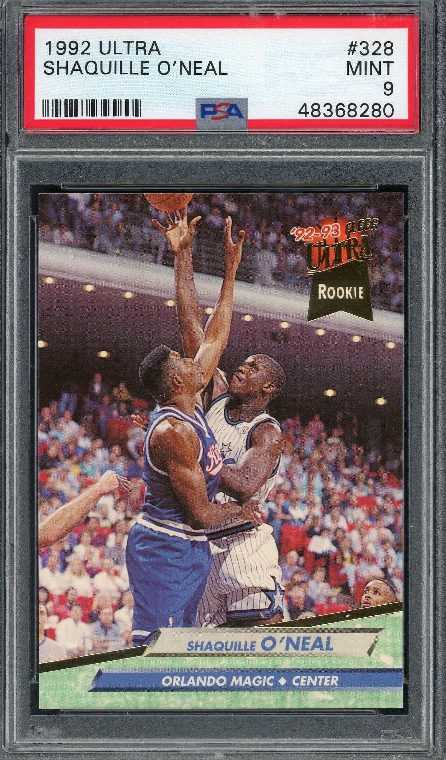 Shaquille O'Neal 1992 Fleer Ultra Basketball Rookie Card RC #328 Graded ...