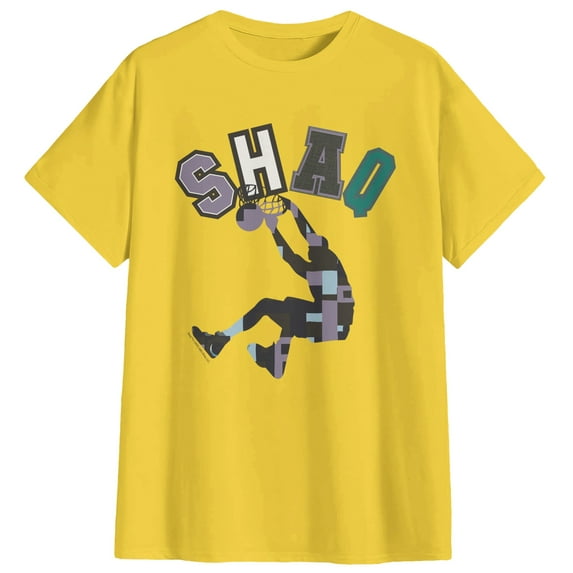 Shaquille O'Neal Patchwork Dunkman Shaq Youth Graphic T-Shirt (Yellow ...