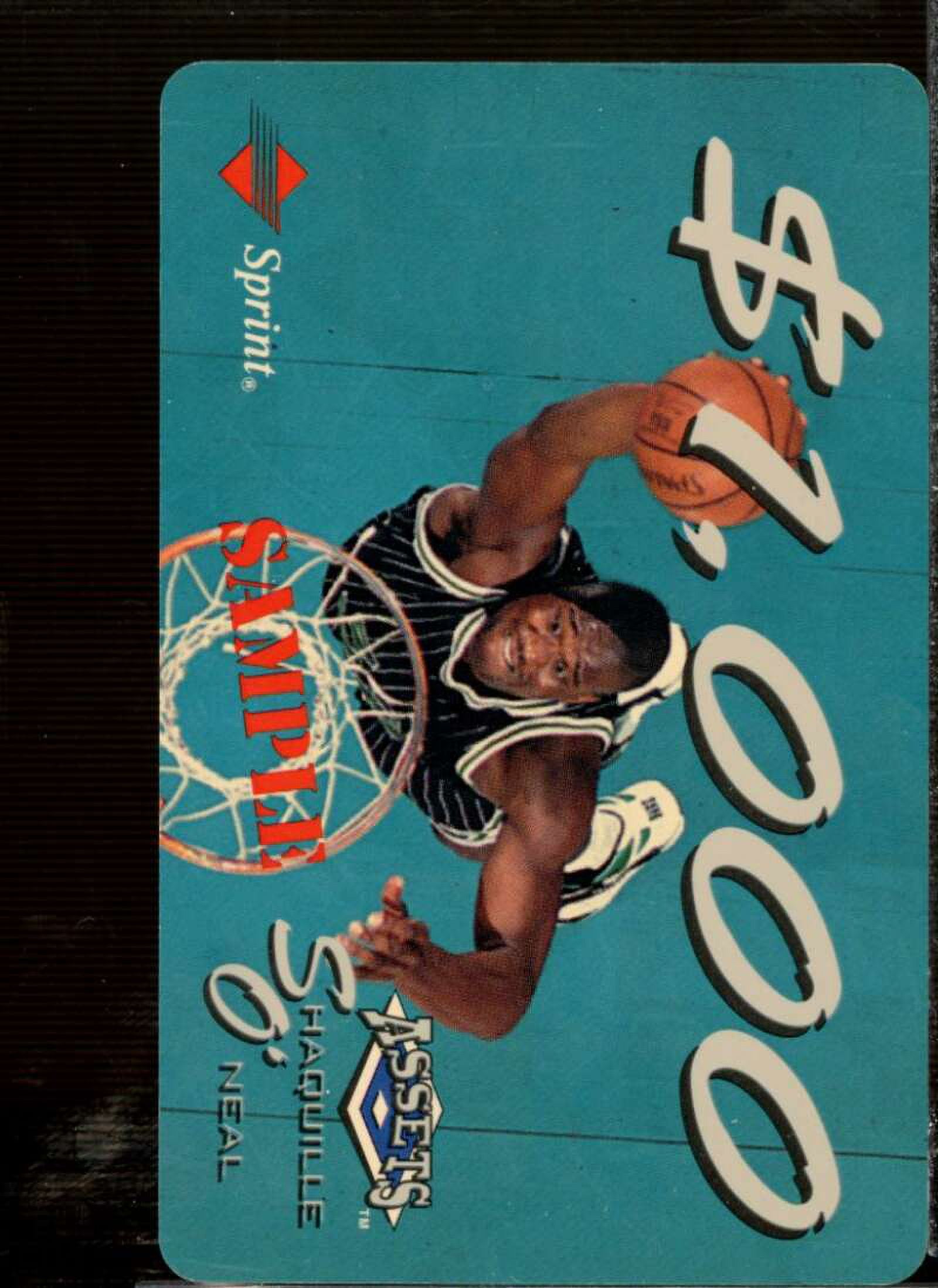 Shaquille O'Neal Promo Card 1994-95 Assets Phone Cards $1000 #NNO ...