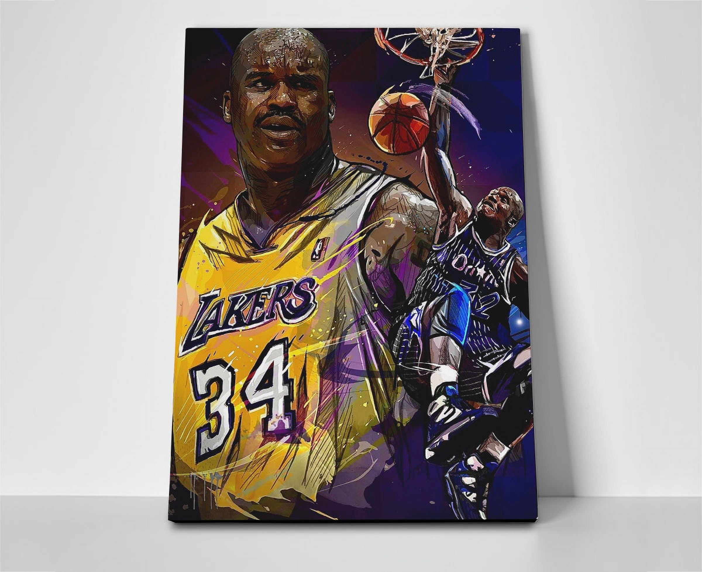 Shaquille Oneal SHAQ Poster or Wrapped Canvas - Walmart.com
