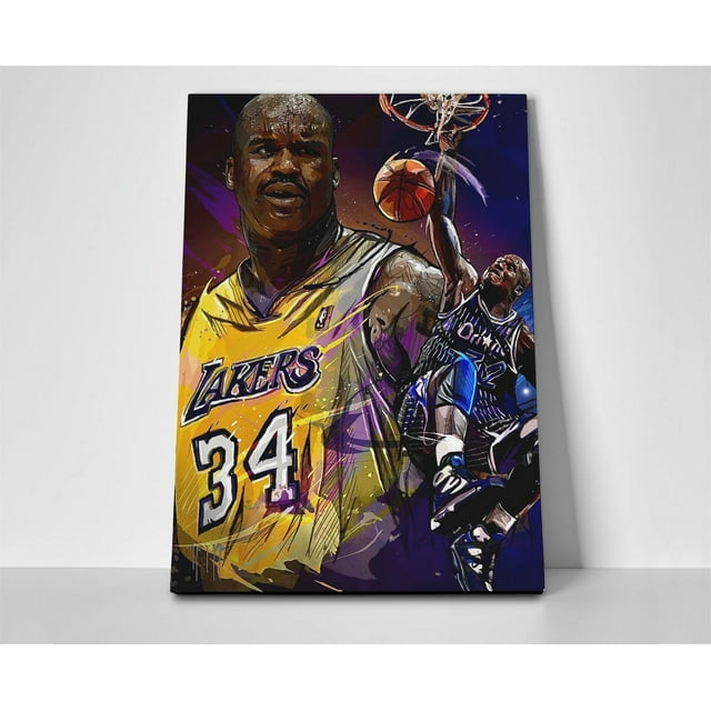 Shaquille Oneal SHAQ Poster or Wrapped Canvas - Walmart.com