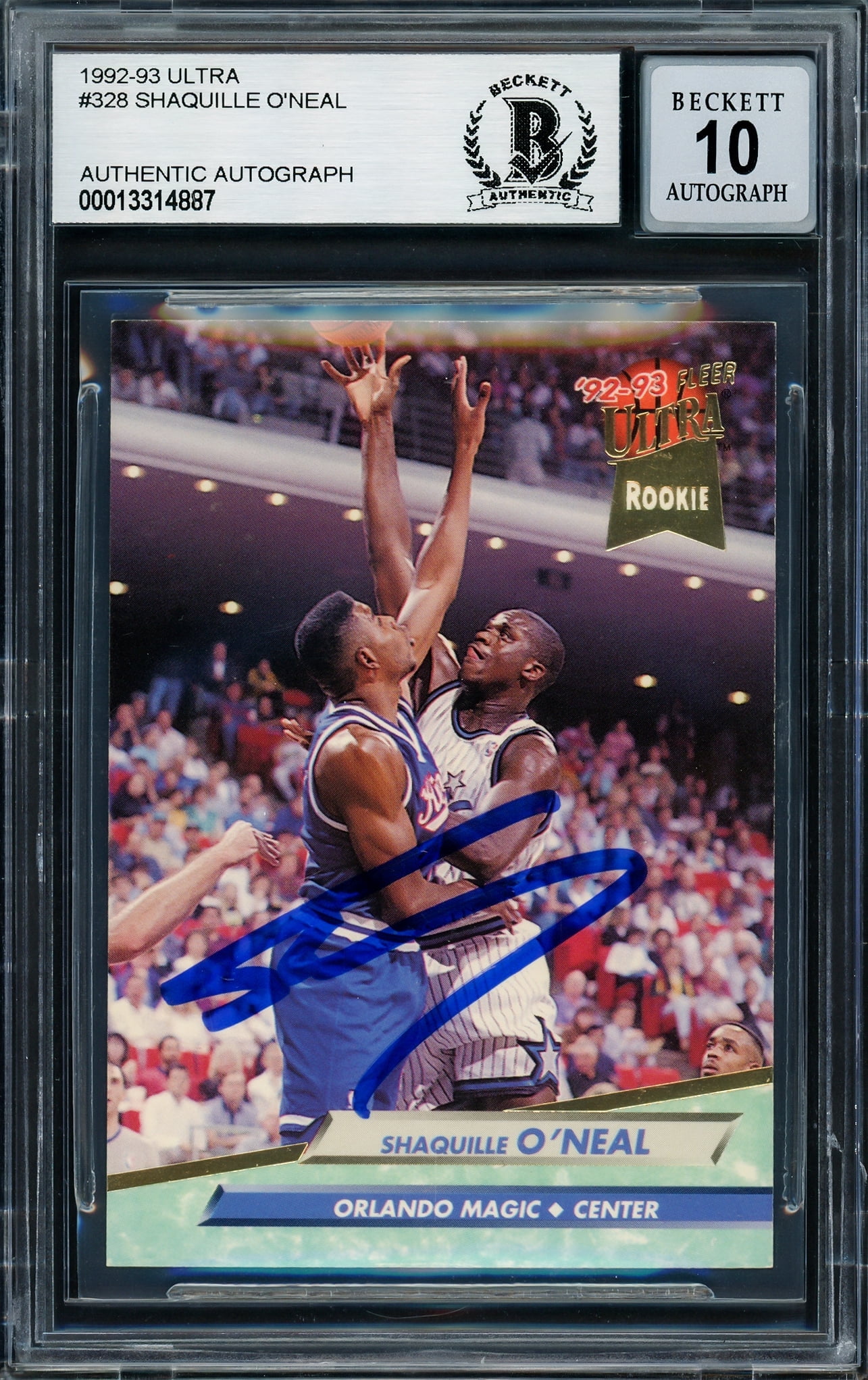 Shaquille Shaq O'Neal Autographed 1992-93 Fleer Ultra Rookie Card #328 ...