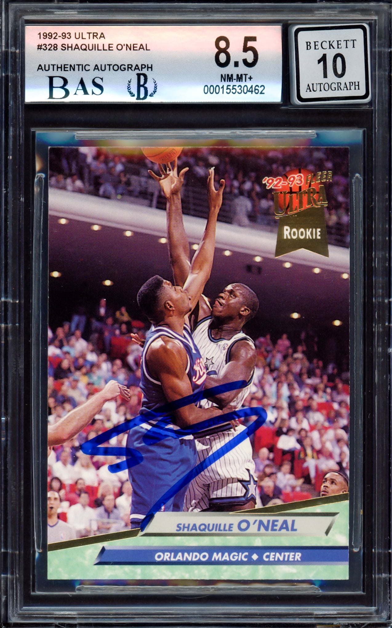 Shaquille "Shaq" O'Neal Autographed 1992-93 Fleer Ultra Rookie Card ...