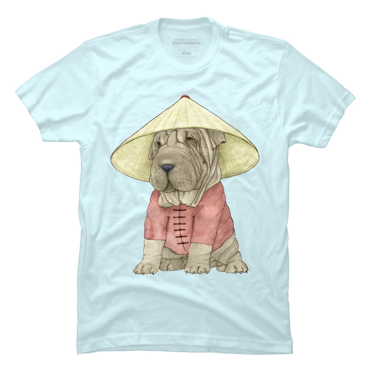 Shar pei Mens Light Blue Graphic Tee - Design By Humans XL - Walmart.com