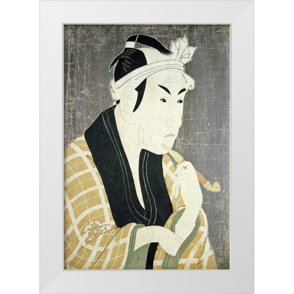 Sharaku, Toshusai 18x24 White Modern Wood Framed Museum Art Print Titled - Matsumobo Koshiro IV ...
