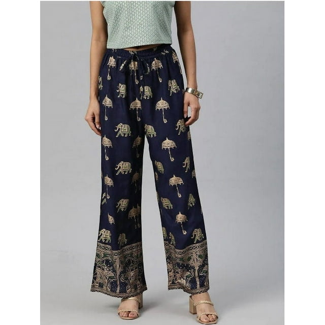 Sharara for Women | Blue Cotton Sharara | Sharara Pants | Women Wide ...