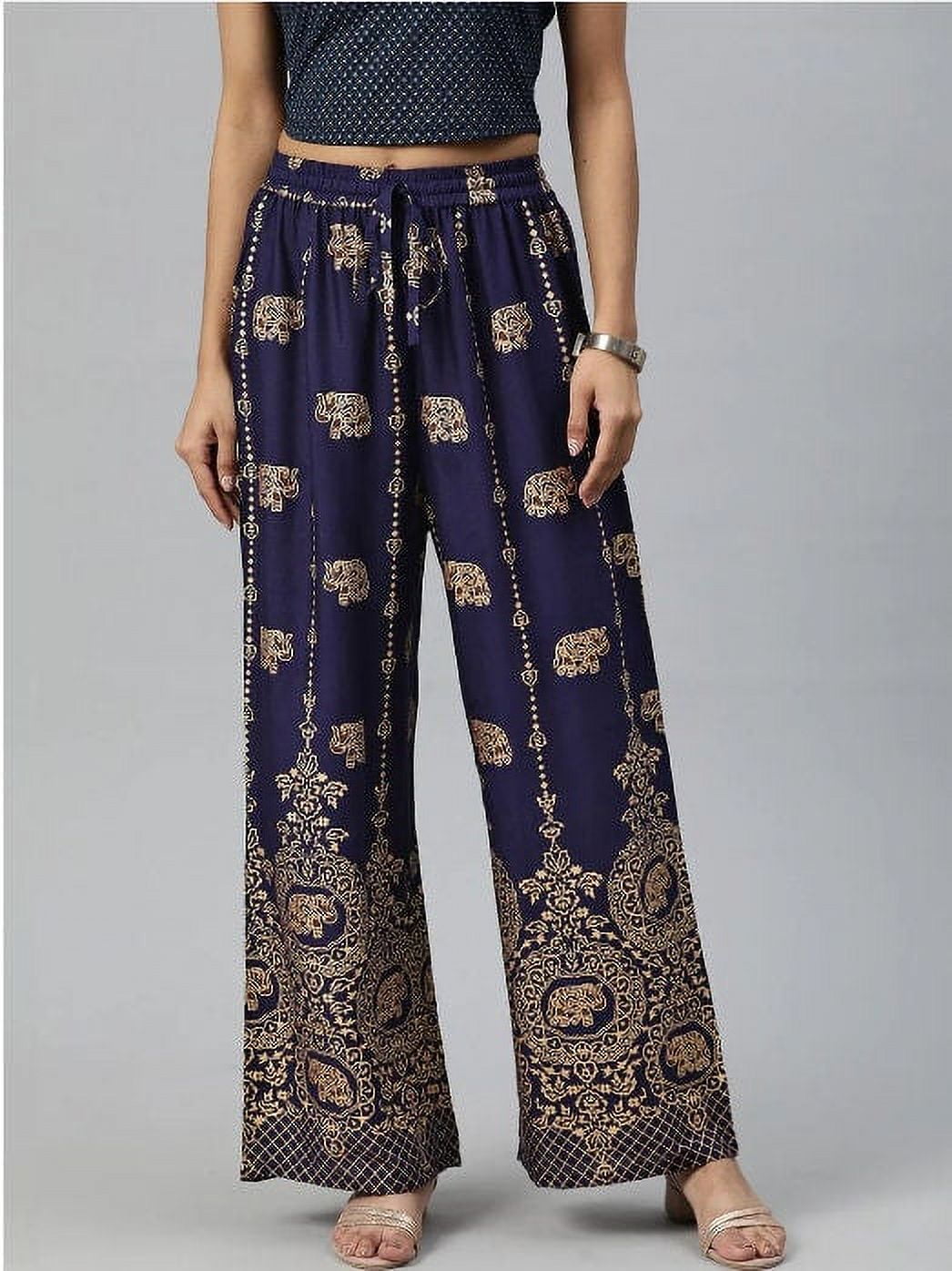 Sharara for Women | Blue Cotton Sharara | Sharara Pants | Women Wide ...