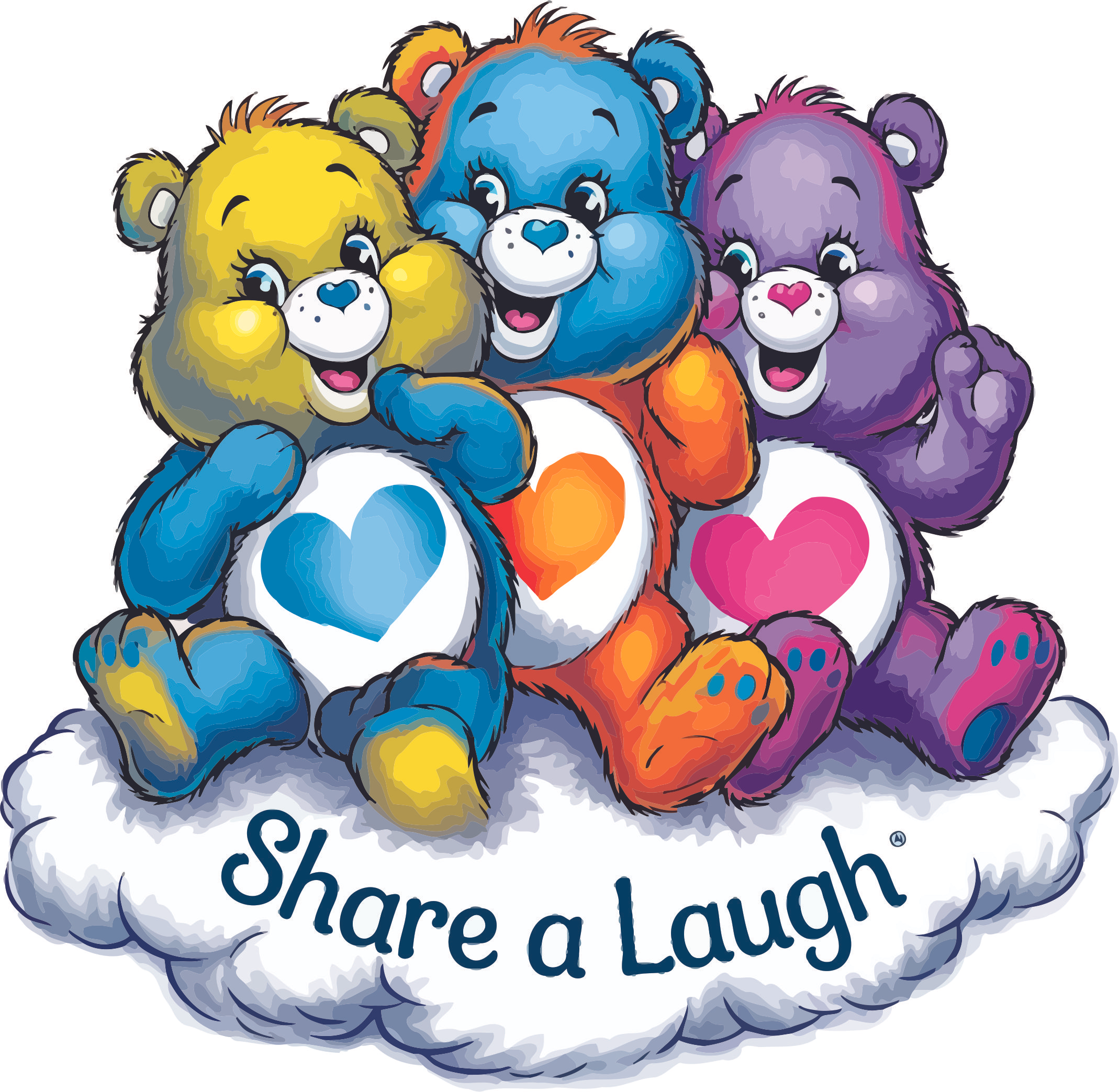 Share A Laugh Colorful Cute Bears Mantra Positive Life Quotes ...