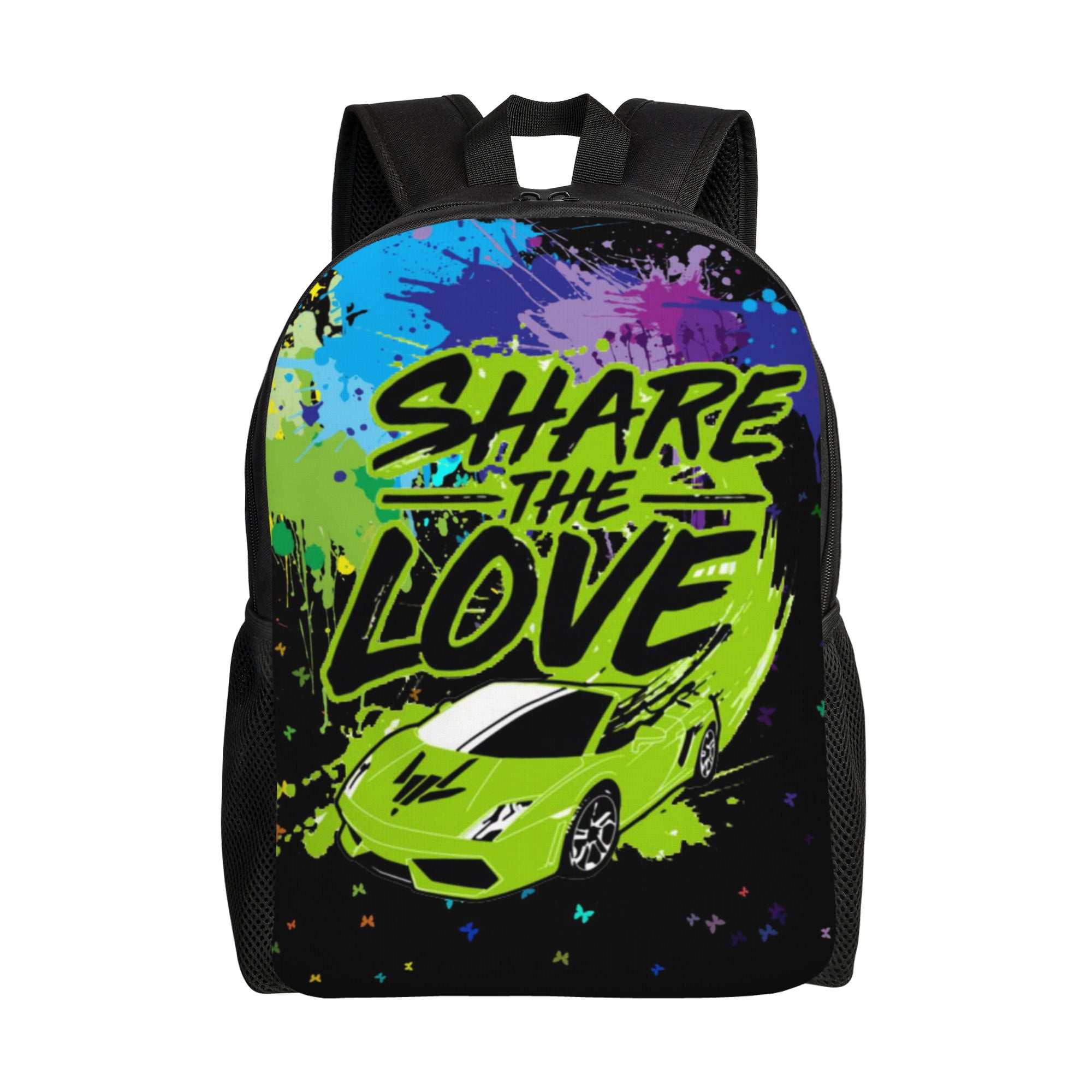 Share The Love Backpack, Anime Travel Laptop Backpack, Casual Daypack ...