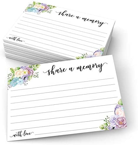 Share a Memory Card (50 Cards) 4" x 6" - for Celebration of Life ...