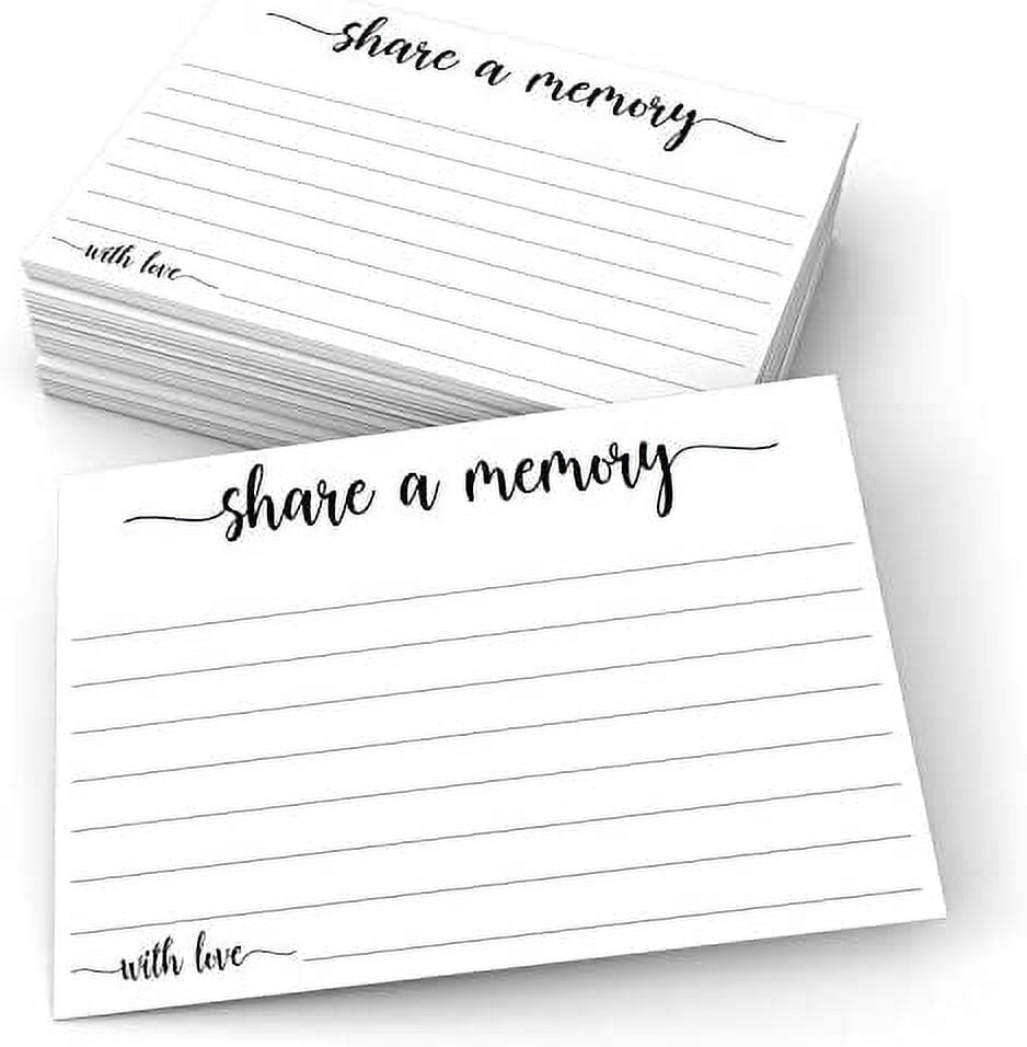 Share a Memory Card (50 Cards) 4x6 - for Celebration of Life Birthday ...