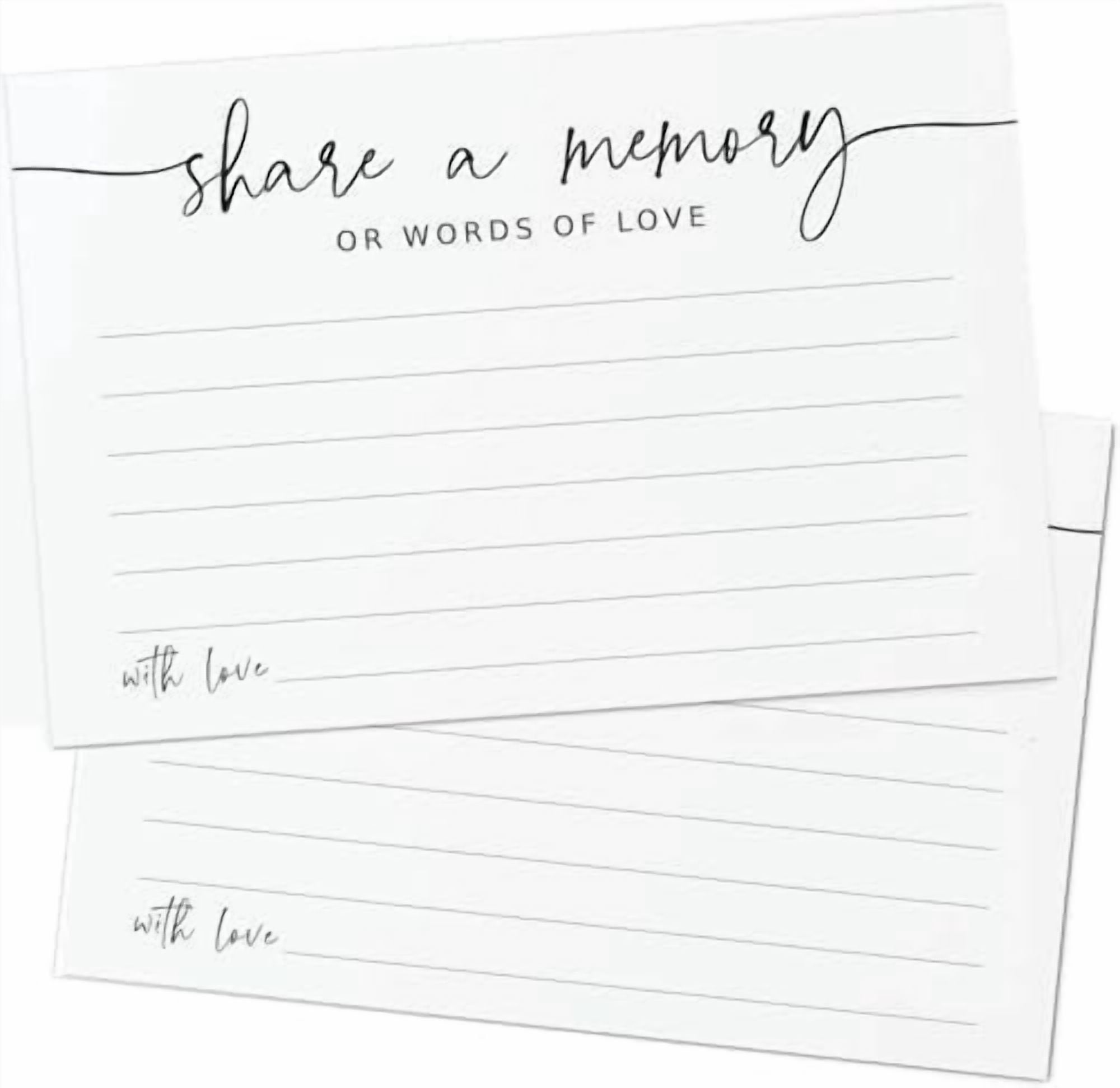 Share a Memory Card - 50 Pack, Share a Memory Cards for Celebration of ...