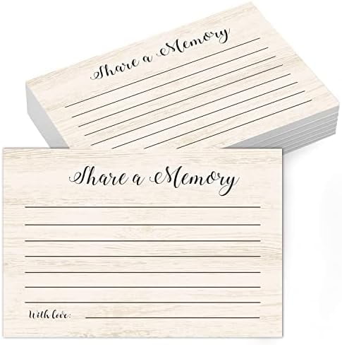 Share A Memory Cards, 50 Rustic Wood Cards and Sign for Wedding, Shower ...
