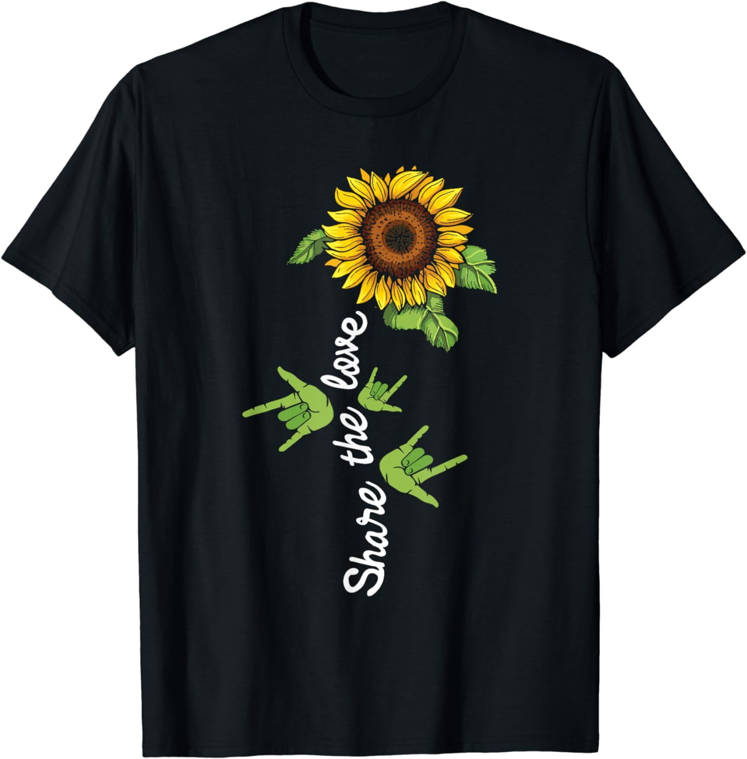 Share The Love - Translator Hand Sign Language Interpreter T-Shirt ...