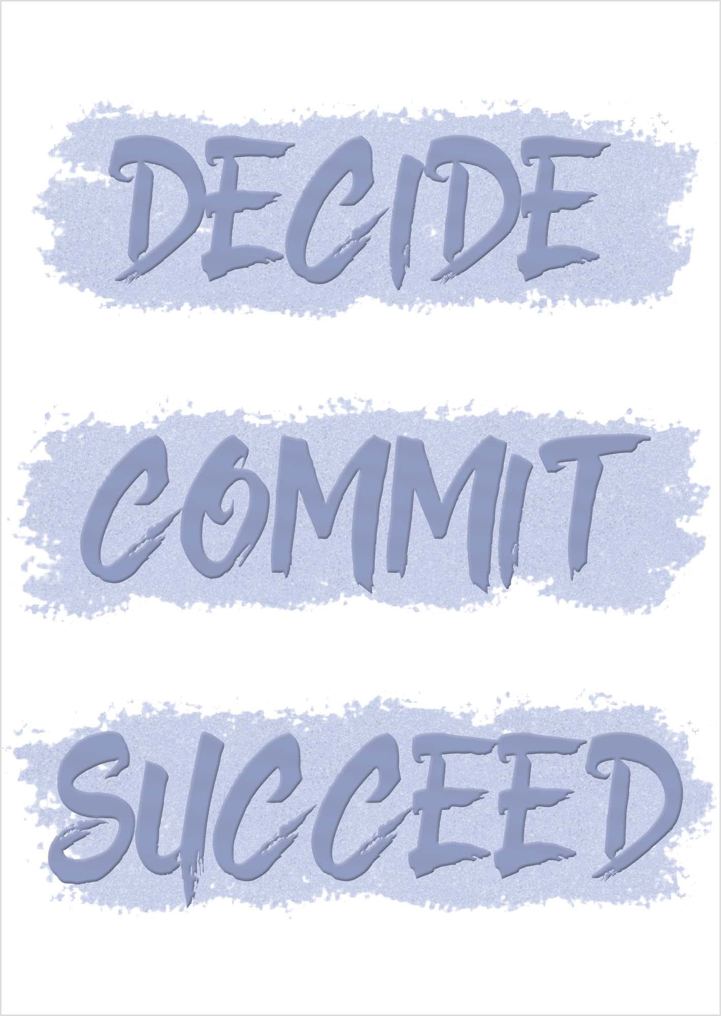 Shared Blessings Decide, Commit, Succeed 1 Count Religious Graduation Card, KJV Scripture ...