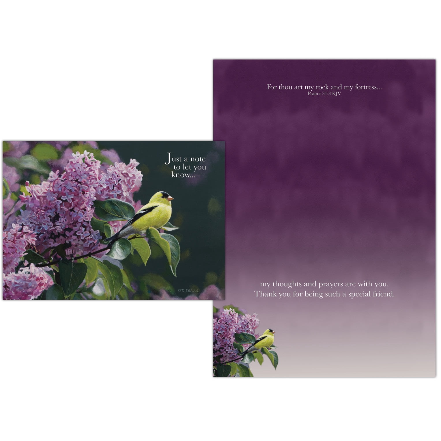 Shared Blessings Goldfinch and Lilac 1 Count Religious Thinking of You ...