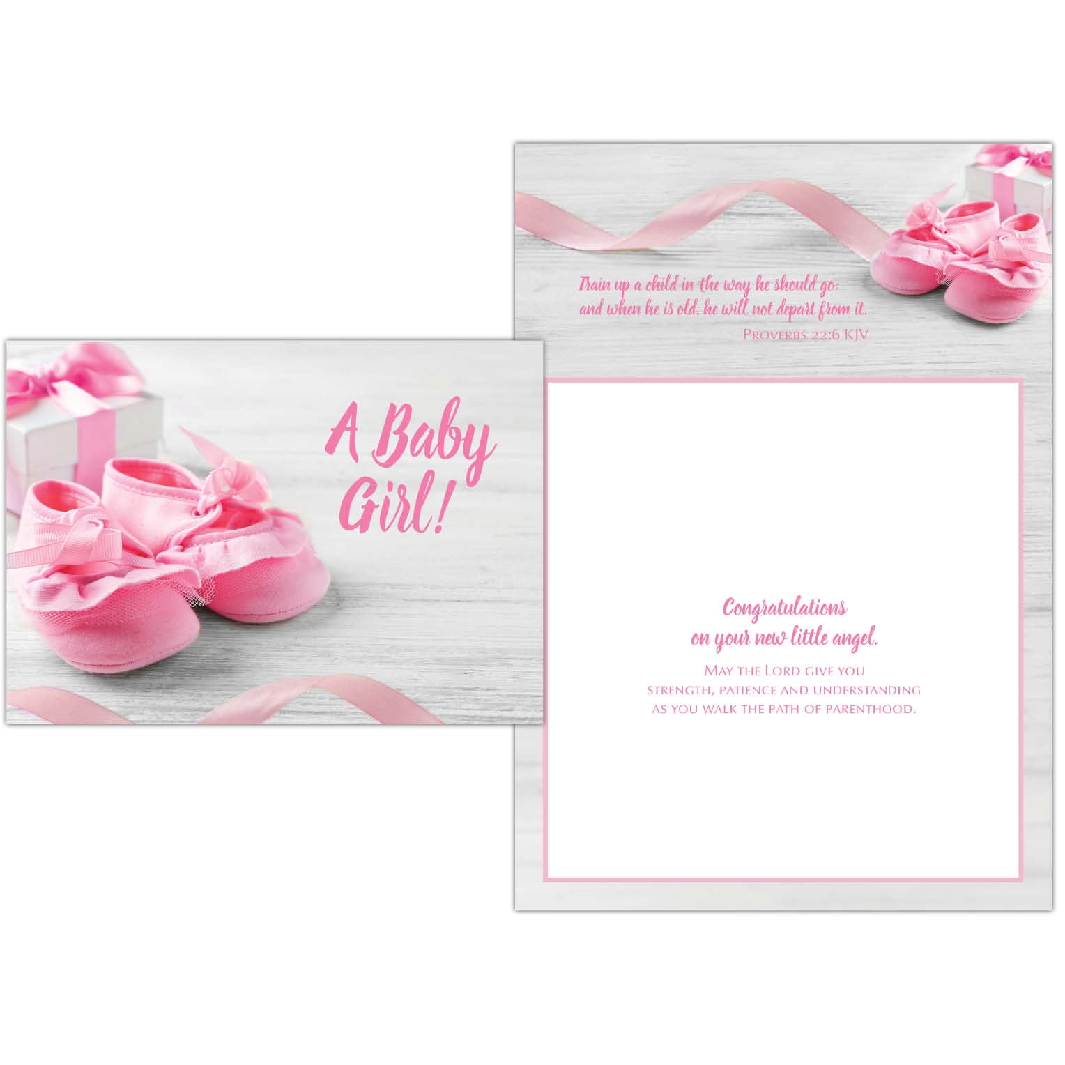 Shared Blessings Pink Baby Booties 1 Count Religious New Baby Girl ...