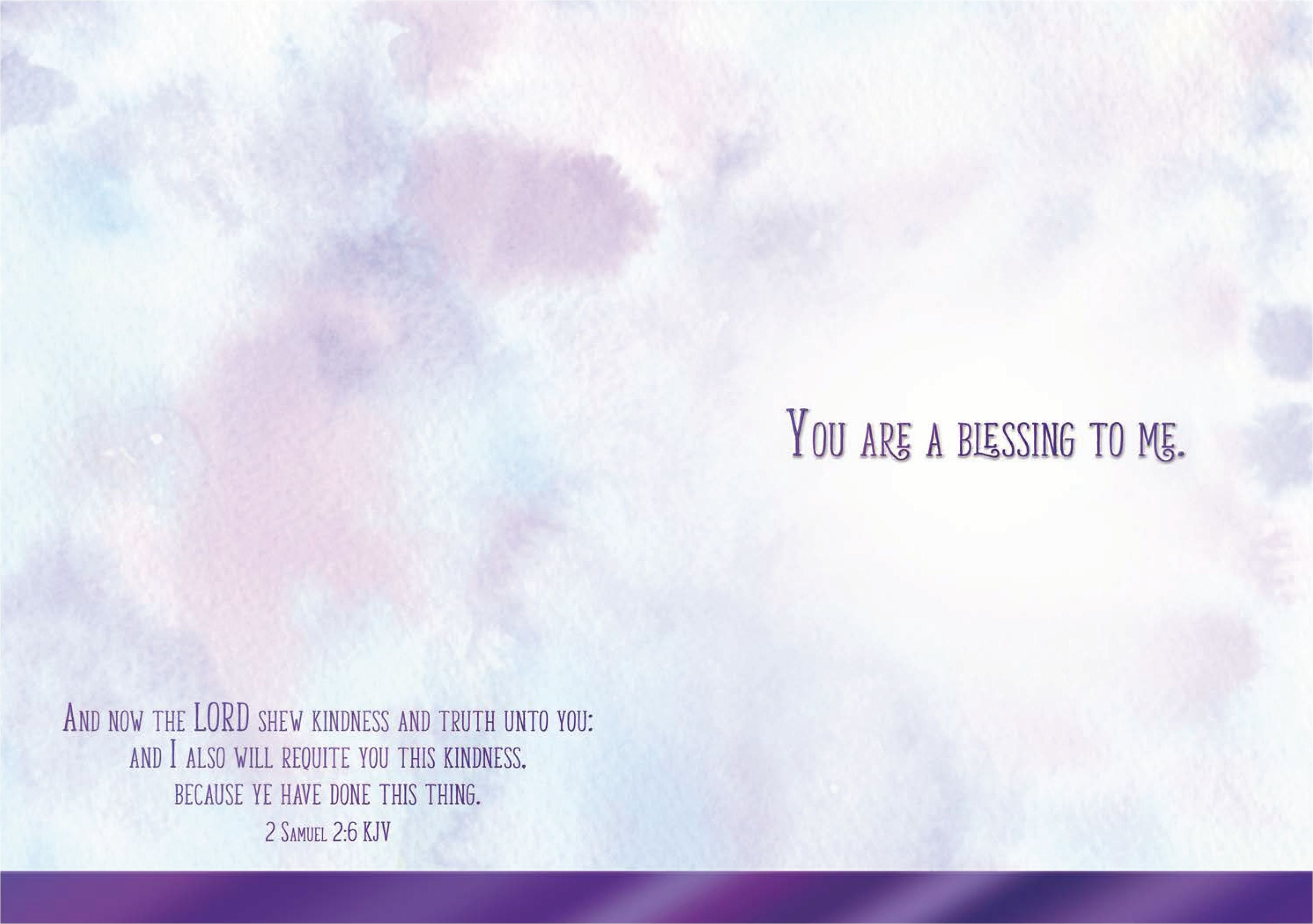 Shared Blessings Purple Blessing 1 Count Religious Thank You Card with ...