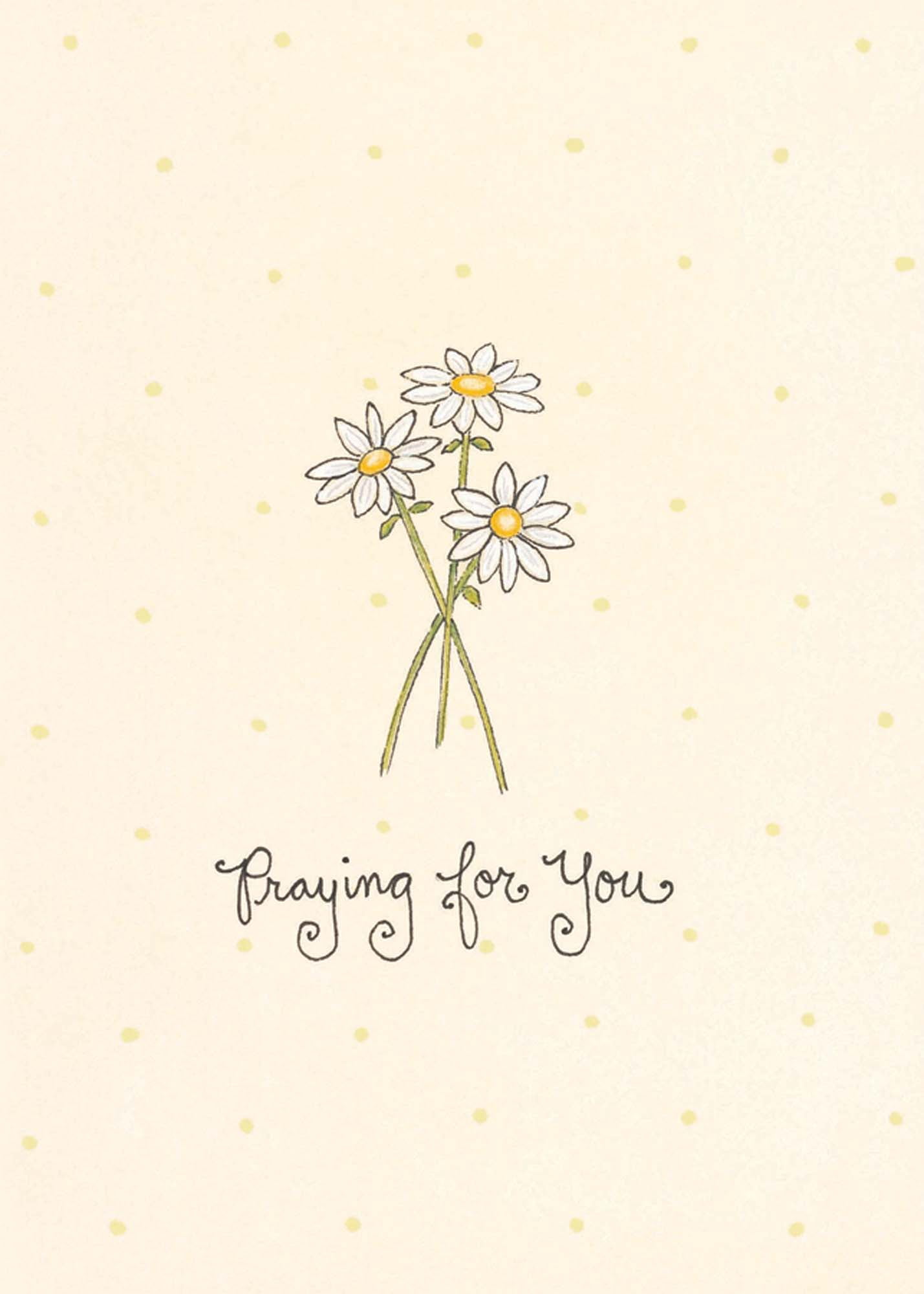 Shared Blessings Simple Daisy 1 Count Religious Praying for You Card ...