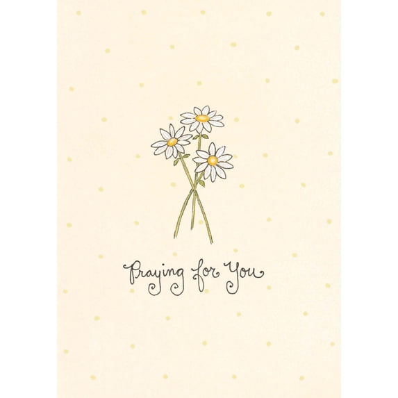 Shared Blessings Simple Daisy 1 Count Religious Praying for You Card ...