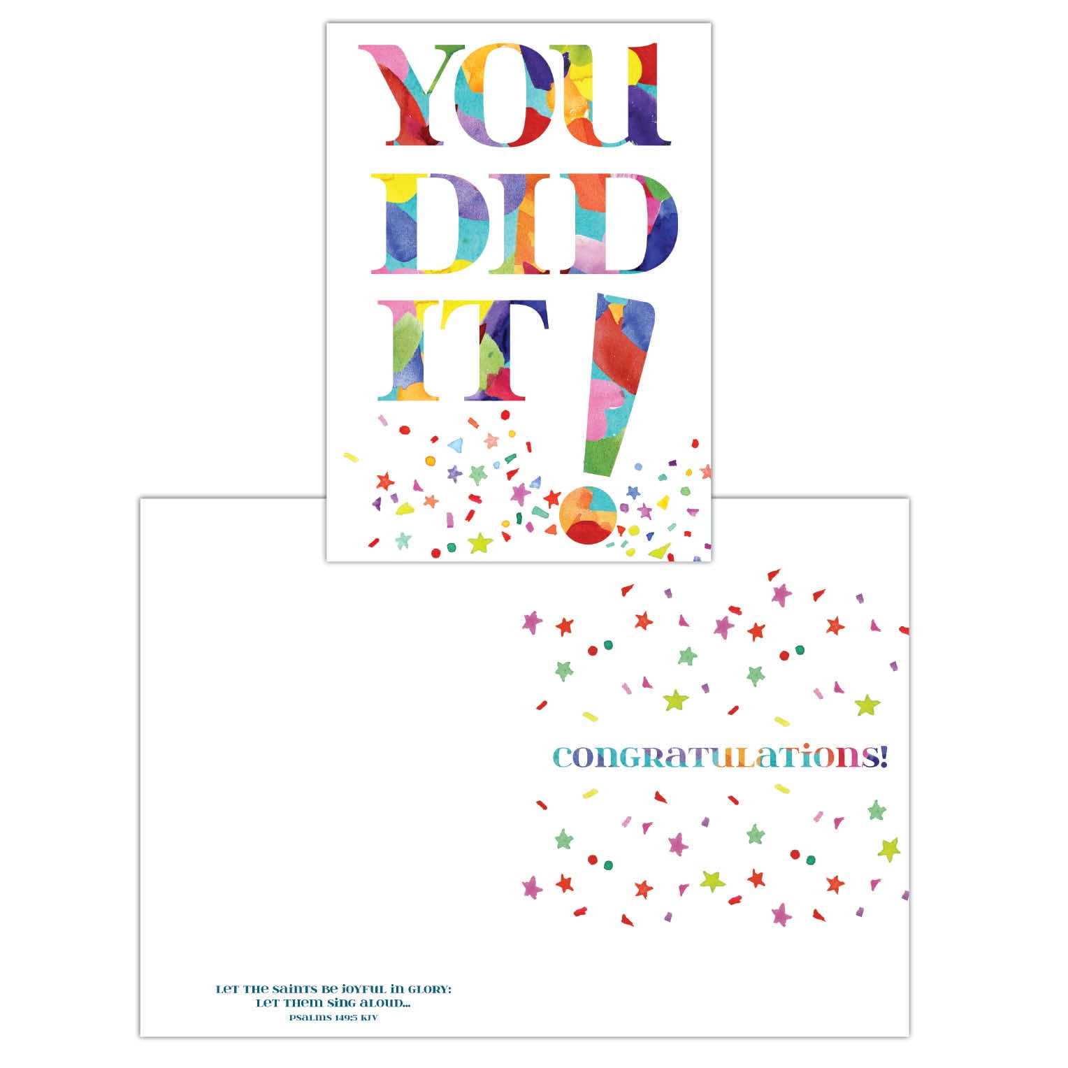 Shared Blessings You Did It 1 Count Religious Congratulations Greeting ...