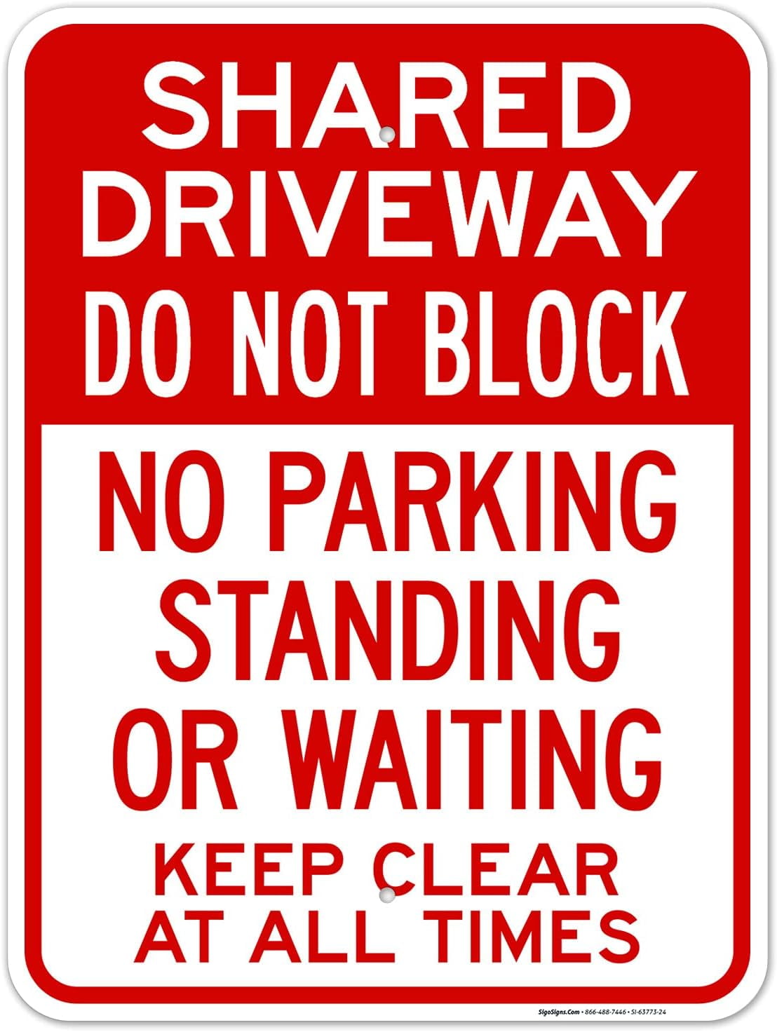 Shared Driveway Do Not Block No Parking Standing Or Waiting Keep Clear ...