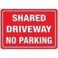 Shared Driveway No Parking Warning Tin Sign, Metal Wall Decor For Home ...