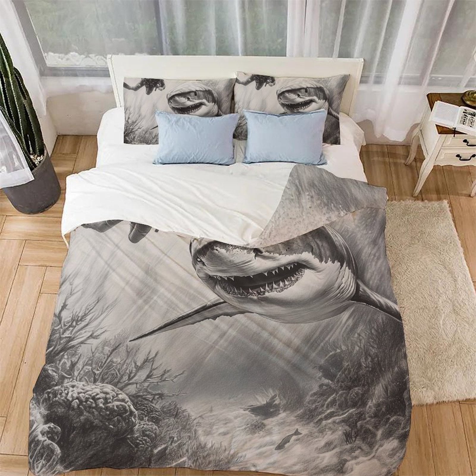 Shark 3D Printed Bedding Set Comforter Covers Quilt Cover Duvet Cover ...