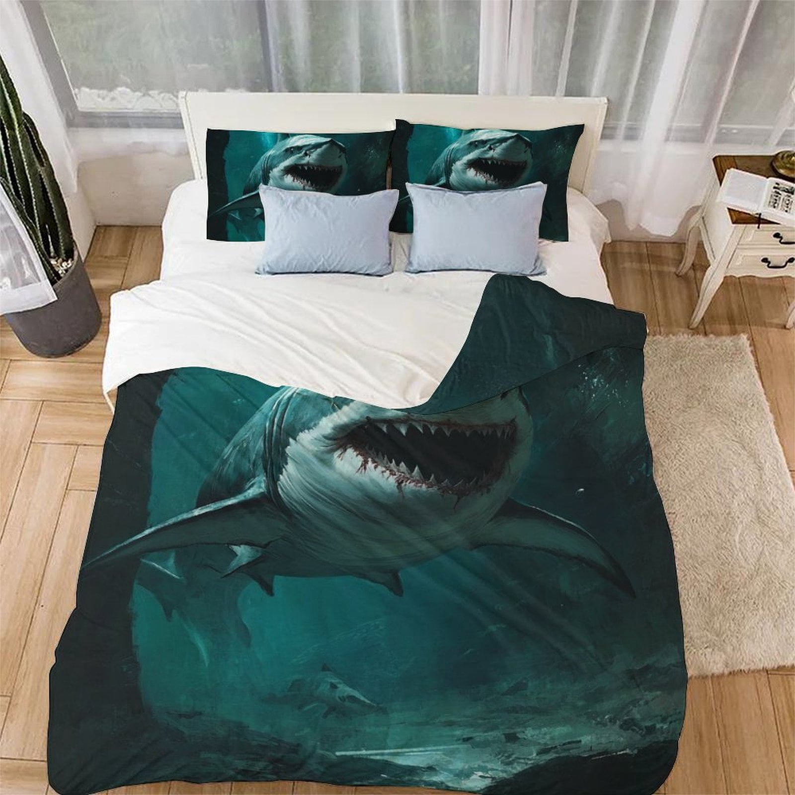 Shark 3D Printed Duvet Cover Comforter Covers Quilt Cover Bedding Set ...