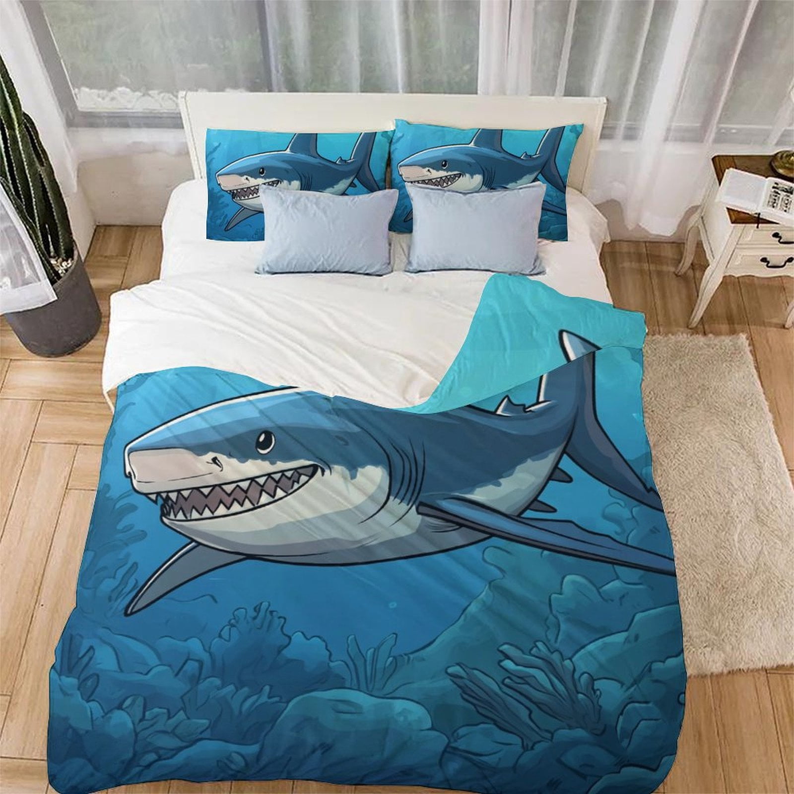 Shark 3D Printed Quilt Cover Duvet Cover Comforter Covers Bedding Set ...