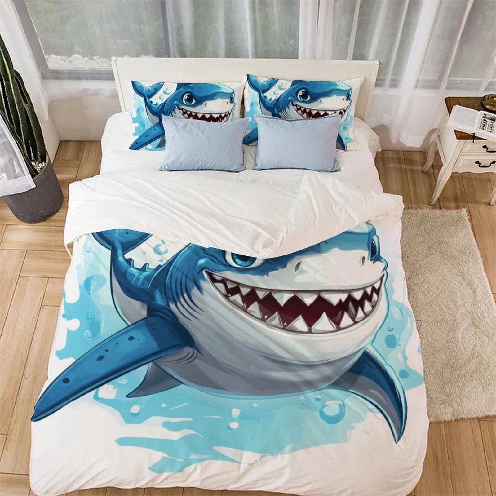 Shark 3D Printed Quilt Cover Duvet Cover Comforter Covers Bedding Set ...