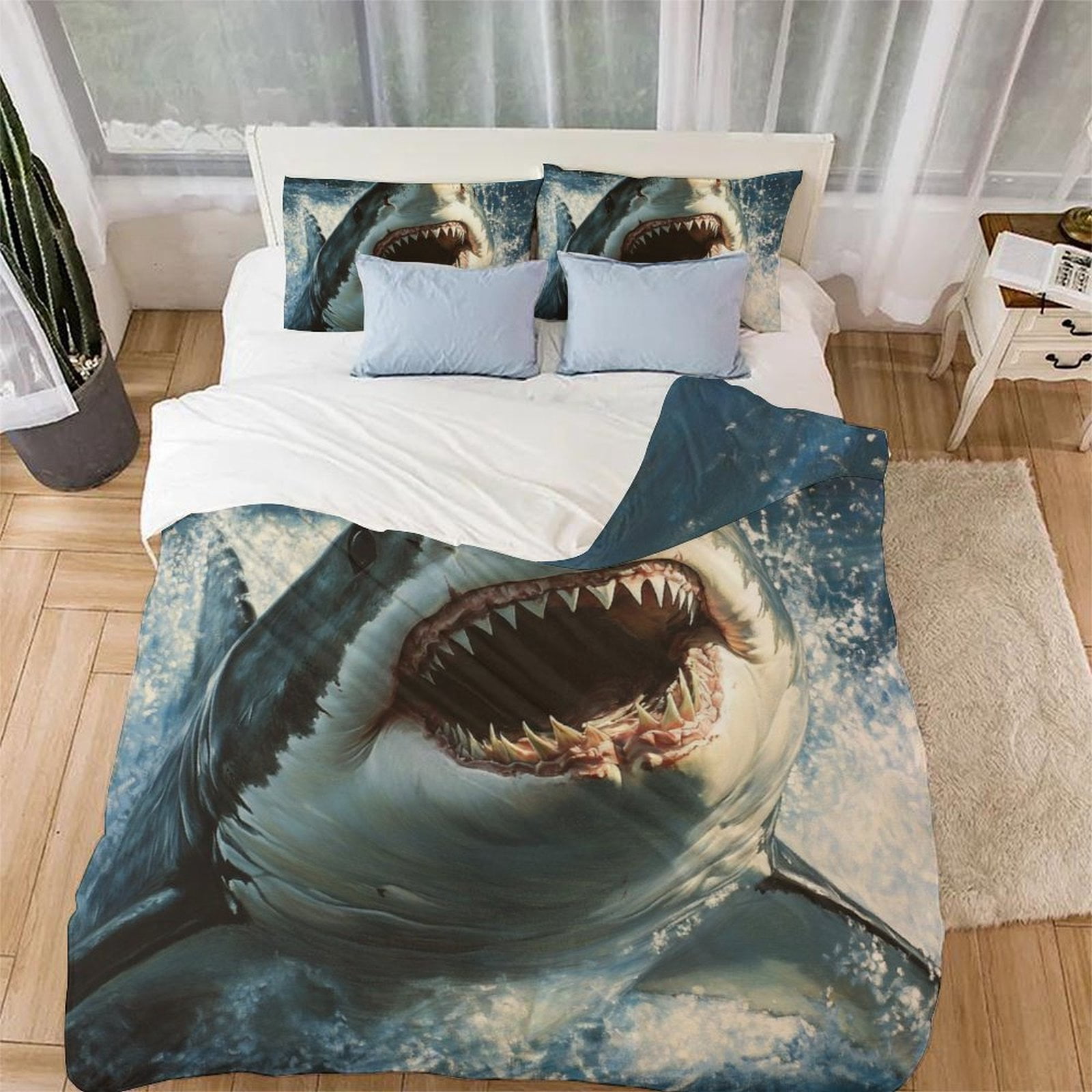 Shark 3D Printed Quilt Cover Duvet Cover Comforter Covers Bedding Set ...