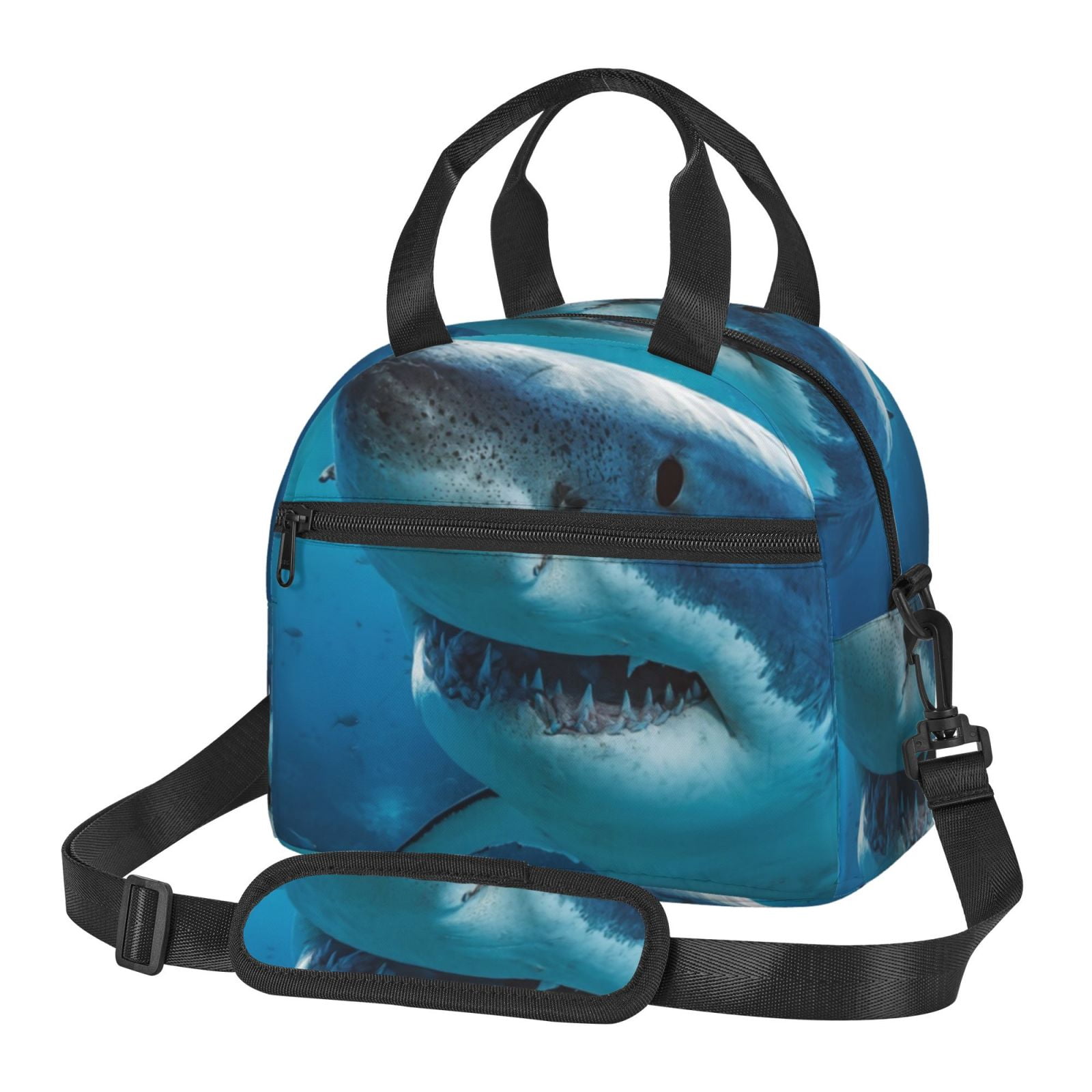 Shark 3D Shark Sea Animals Ocean Sea Wave Insulated Lunch Bag with ...
