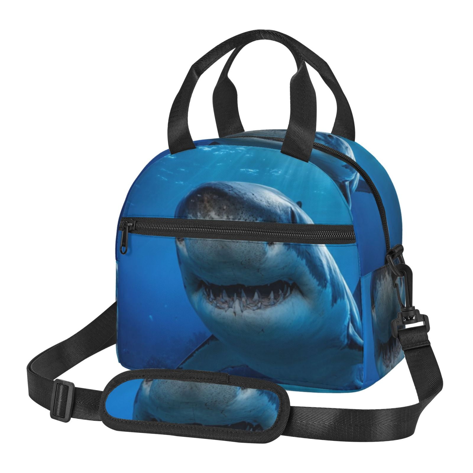 Shark 3D Shark Sea Animals Ocean Sea Wave Insulated Lunch Bag with ...