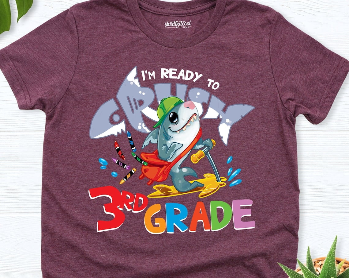 Shark 3Rd Grade Shirt, Back To School Shirt, 3Rd Grade Shirt, I'M Ready ...