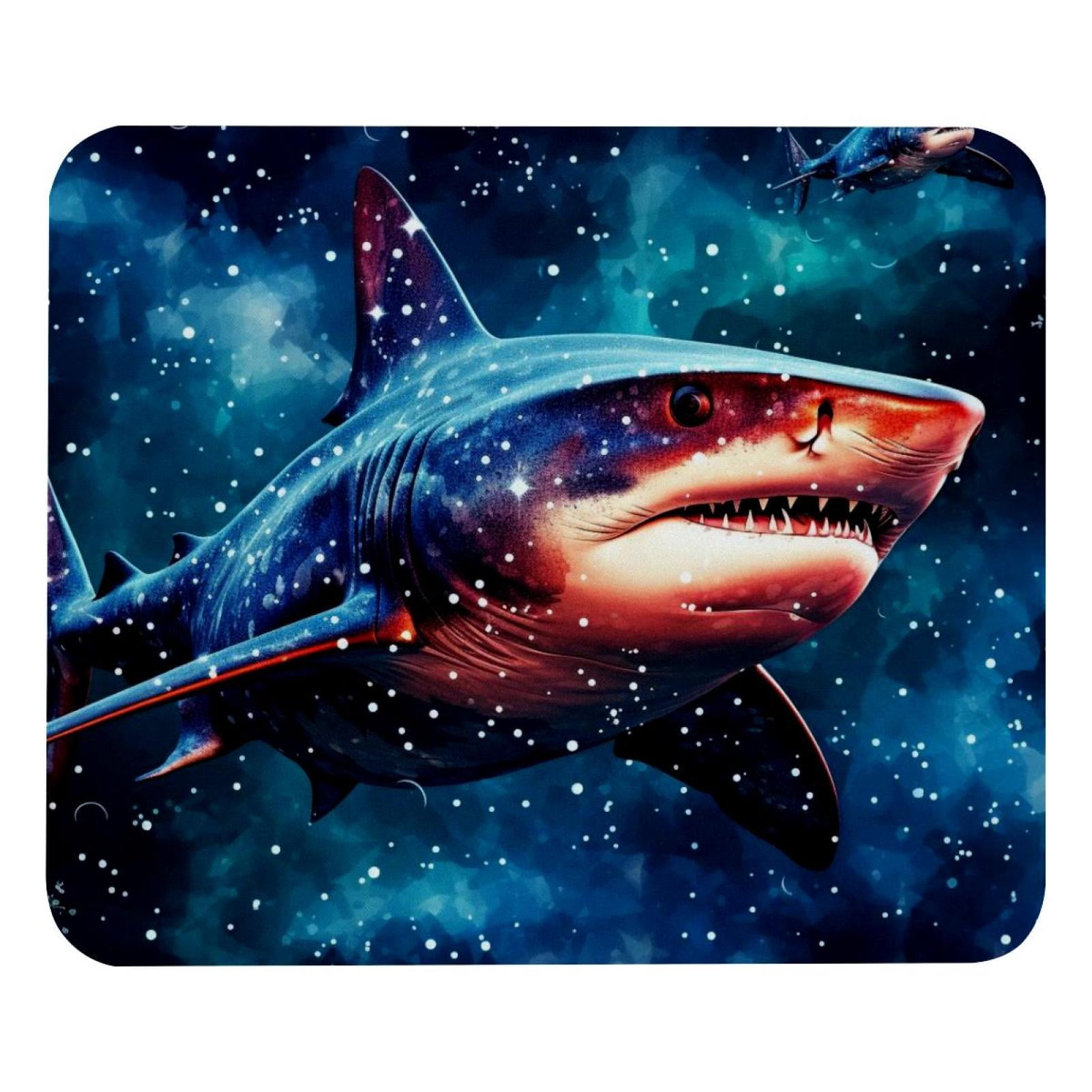 Shark 8.3x9.8 Inch Square Non-Slip Rubber Bottom Mouse Pad, Desk Pad ...