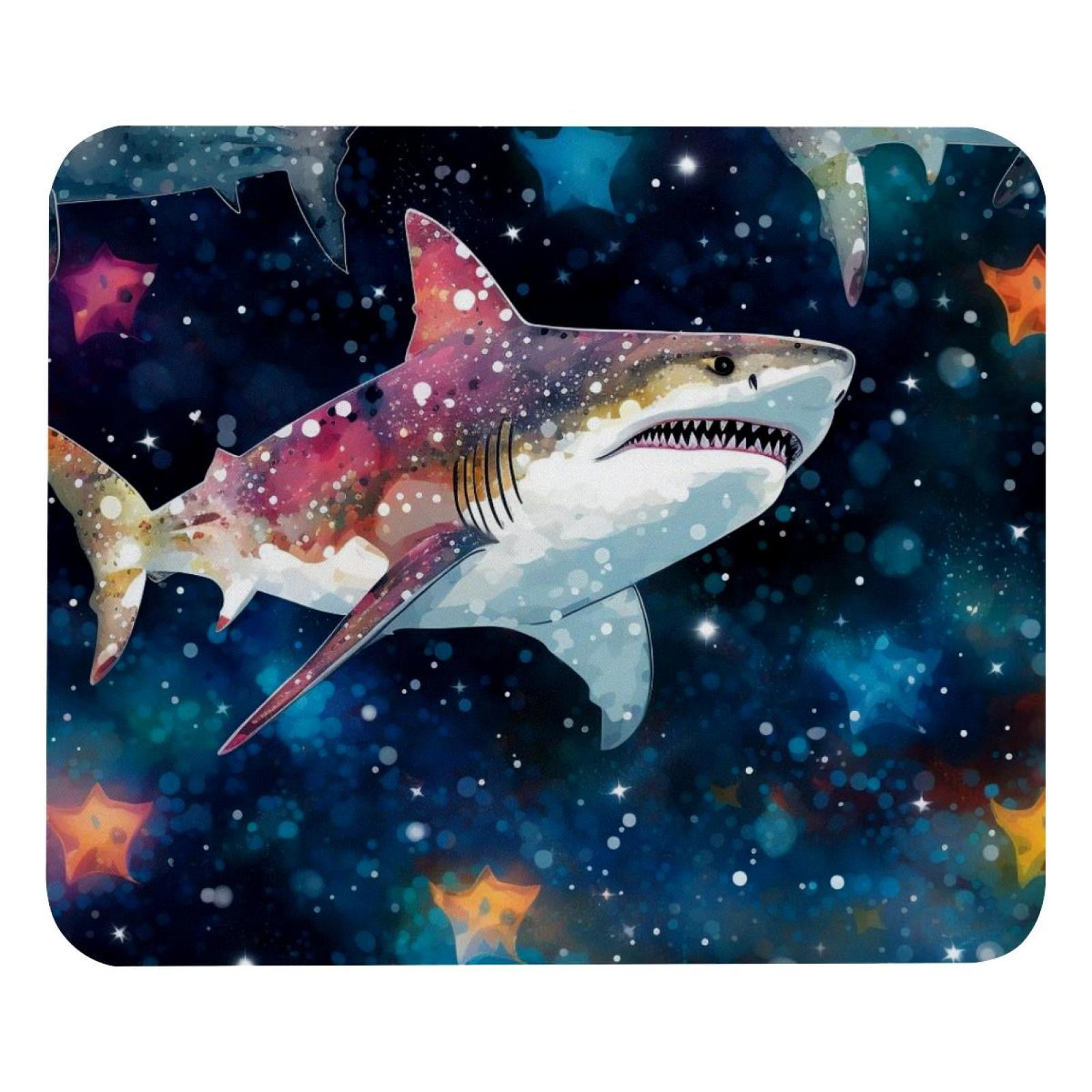 Shark 8.3x9.8 Inch Square Non-Slip Rubber Bottom Mouse Pad, Desk Pad ...