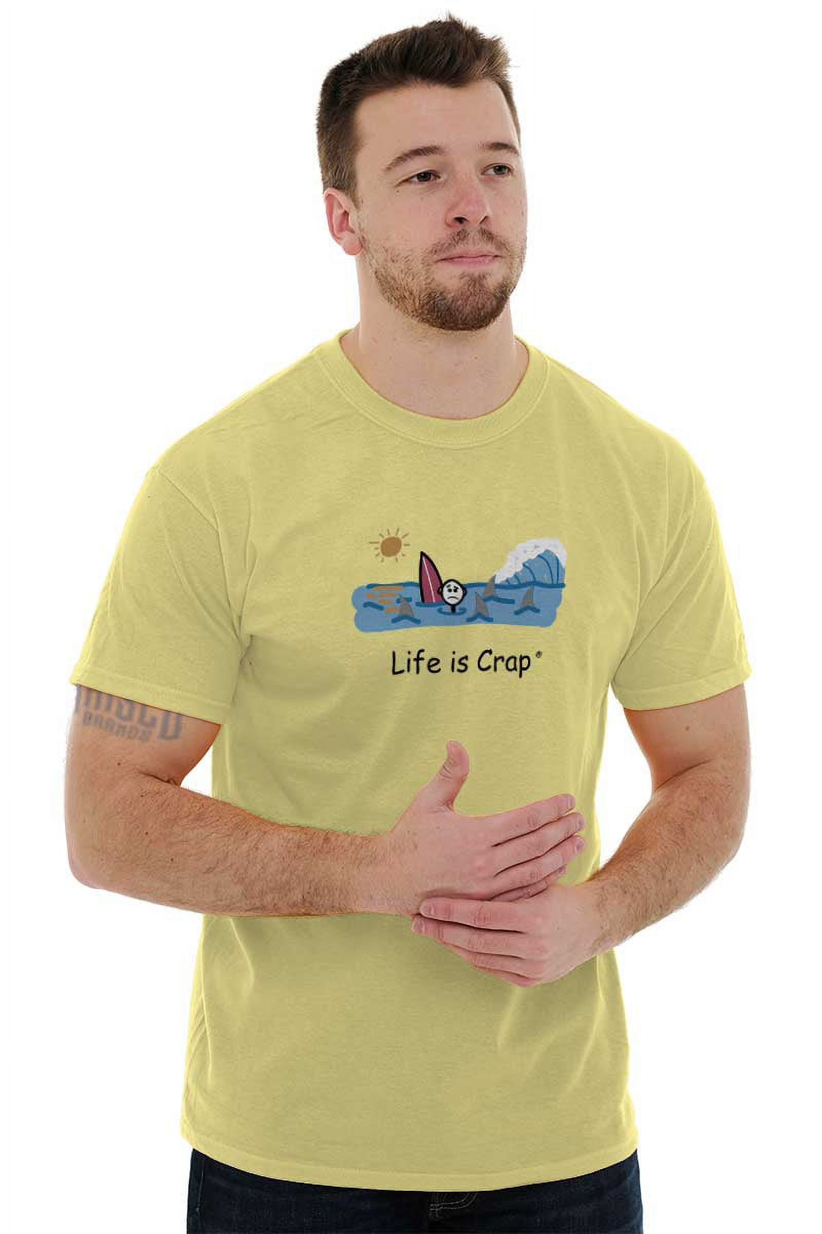 Shark Attack Surfer Surfing Beach Unisex Plus Size Graphic Tee Brisco ...