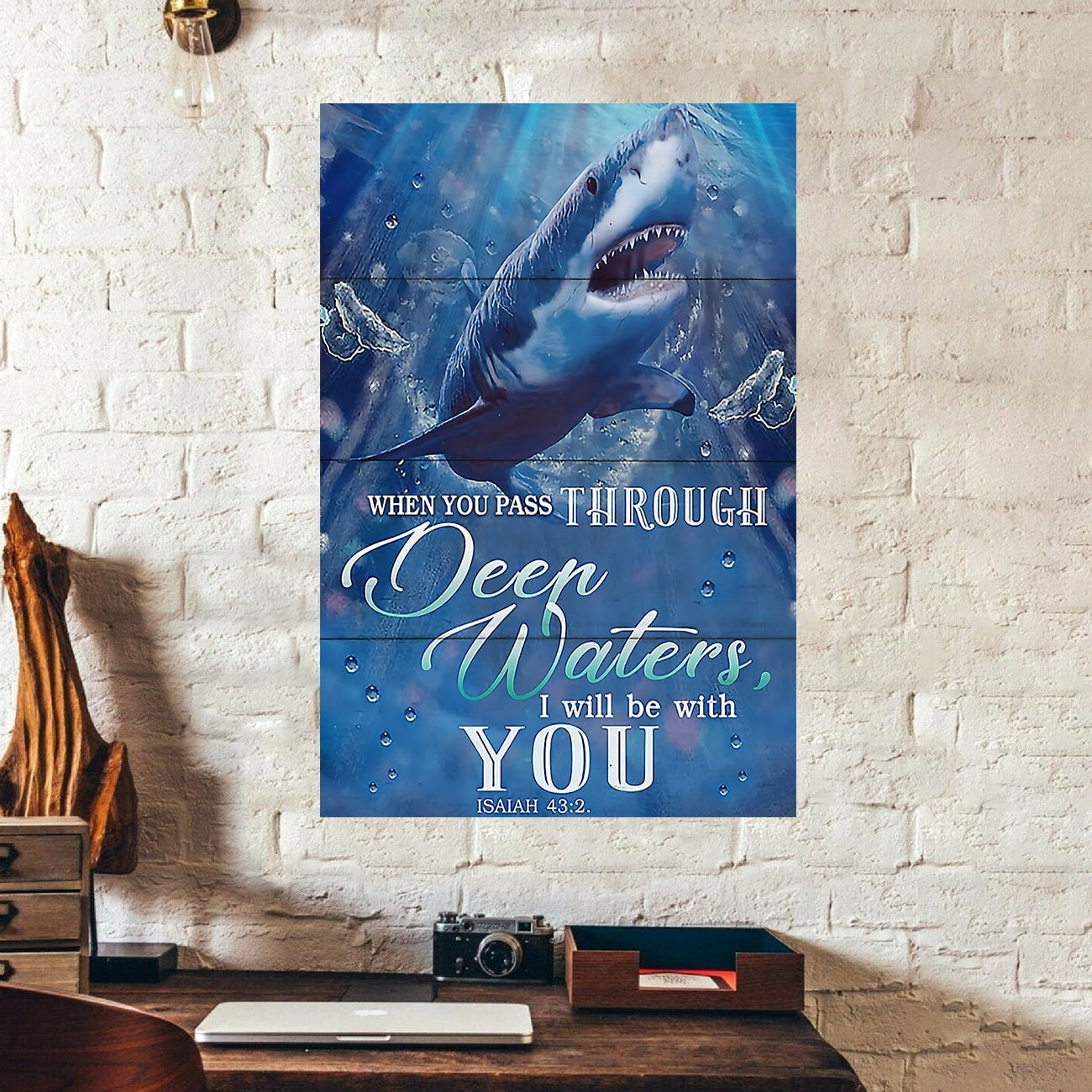 Shark Be With You Poster Shark Poster gift for shark lover 11 x 17 Inch ...